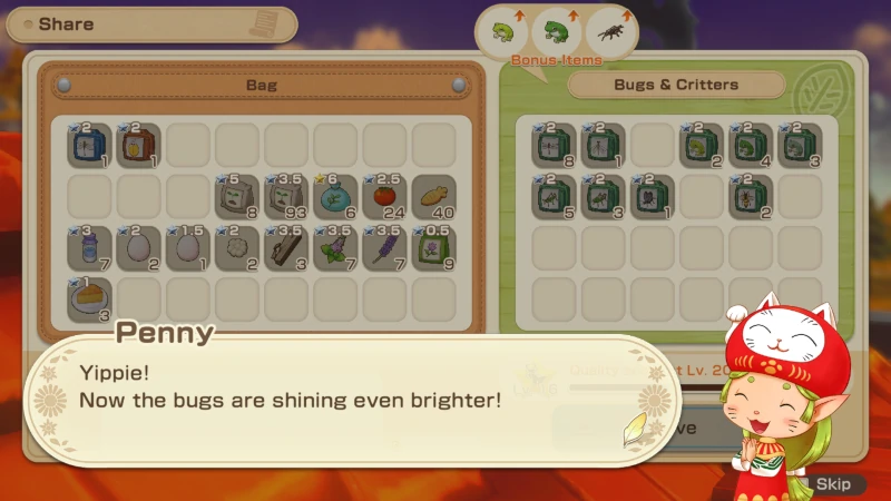 Bug and Critter Catching | A Story of Seasons: Grand Bazaar Guide